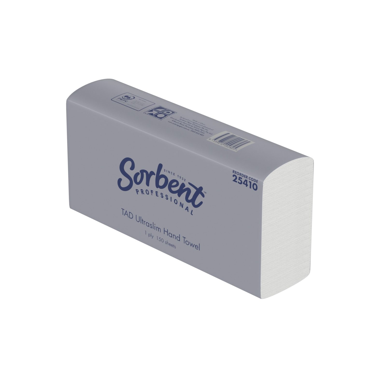 Ultraslim TAD Towel 1ply 150 sheets 25410 (New & Improved) - Sorbent ...